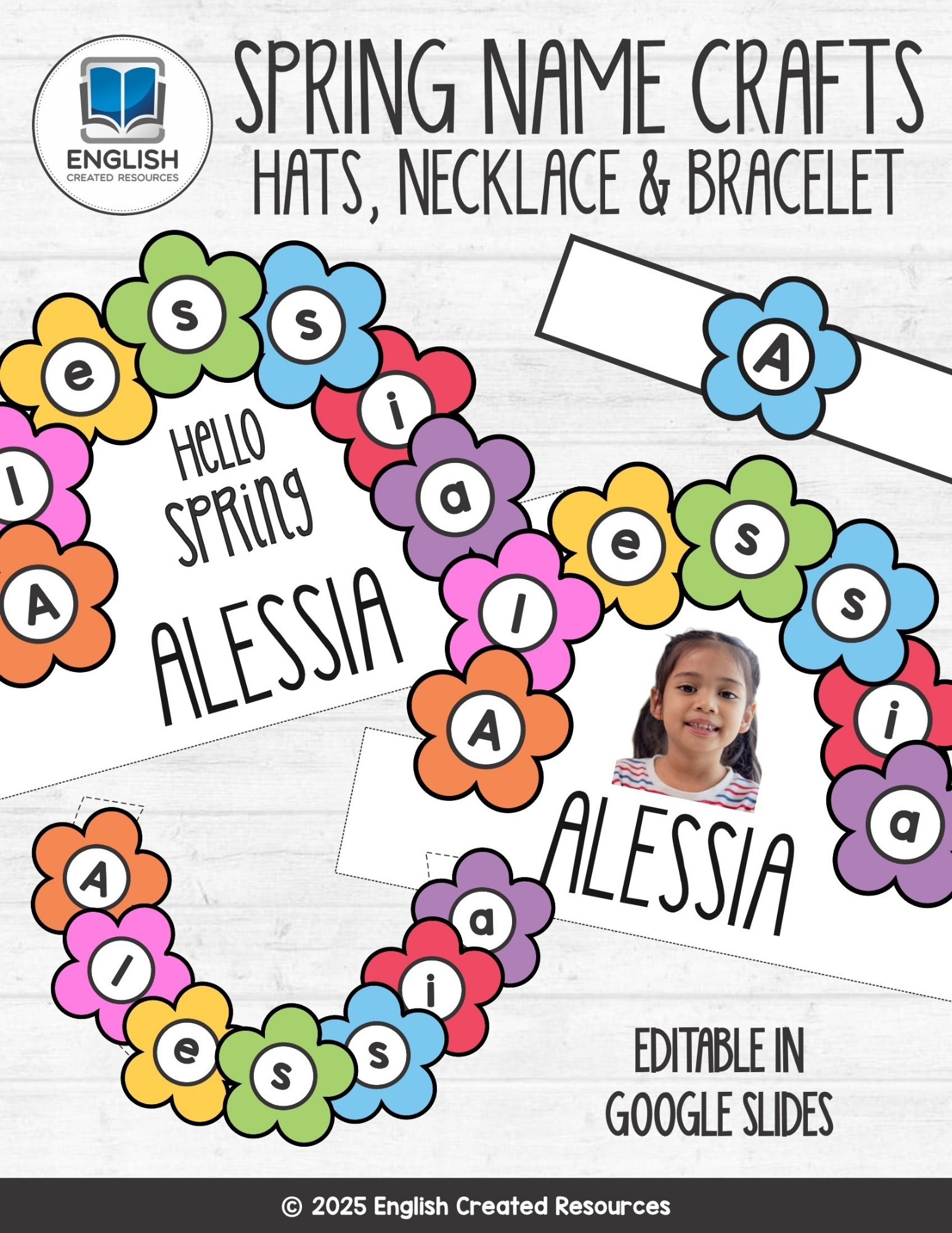 Spring Name Craft Hat Bracelet And Necklace – English Created Resources