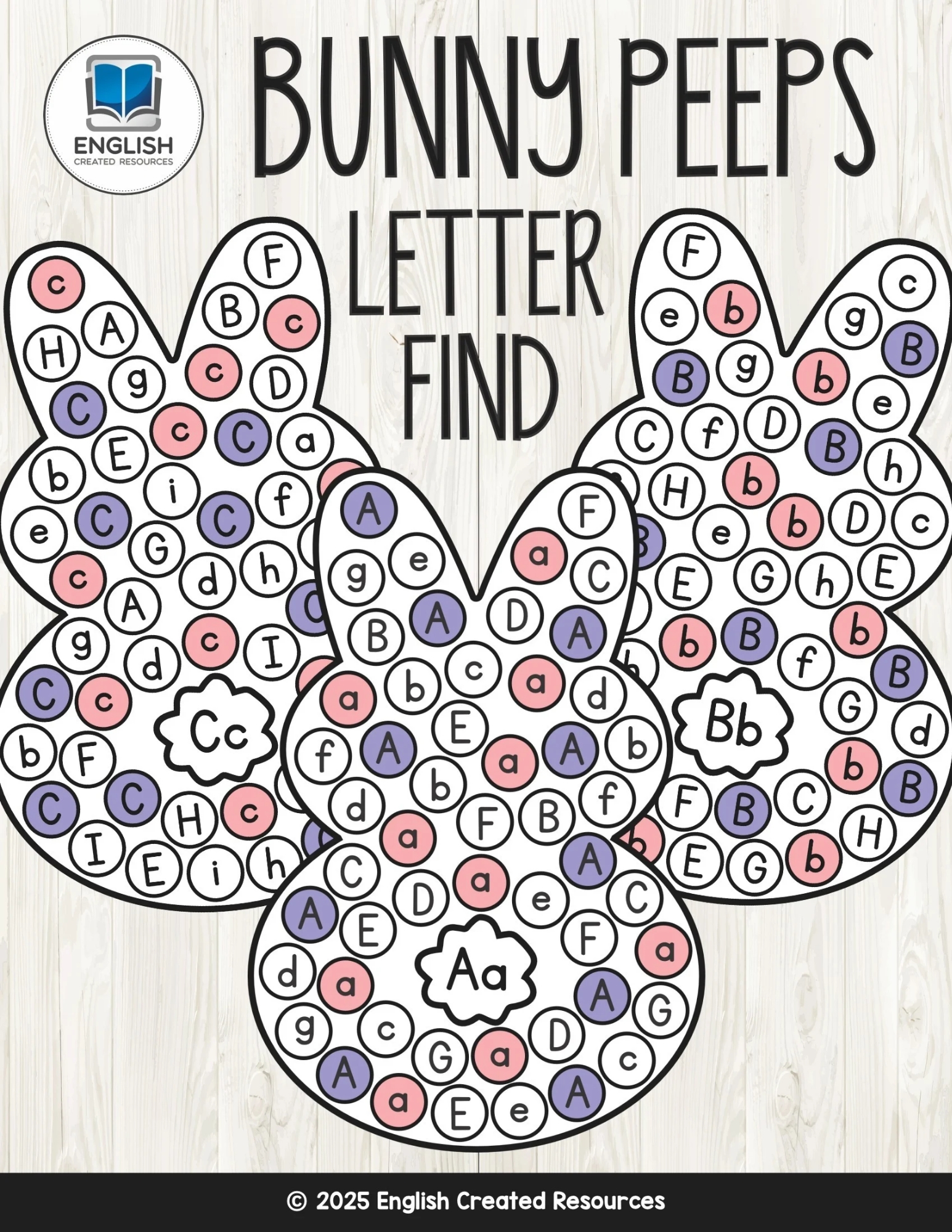 Bunny Peeps Letter Find – English Created Resources