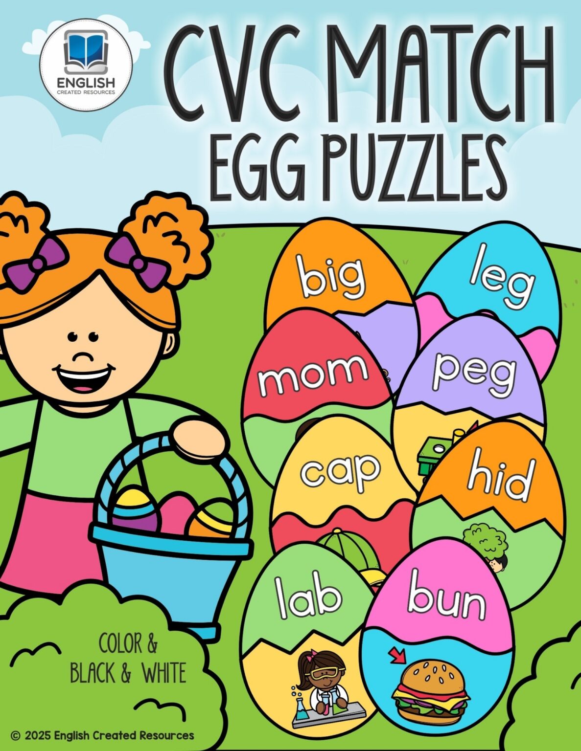 CVC Easter Egg Puzzles – English Created Resources