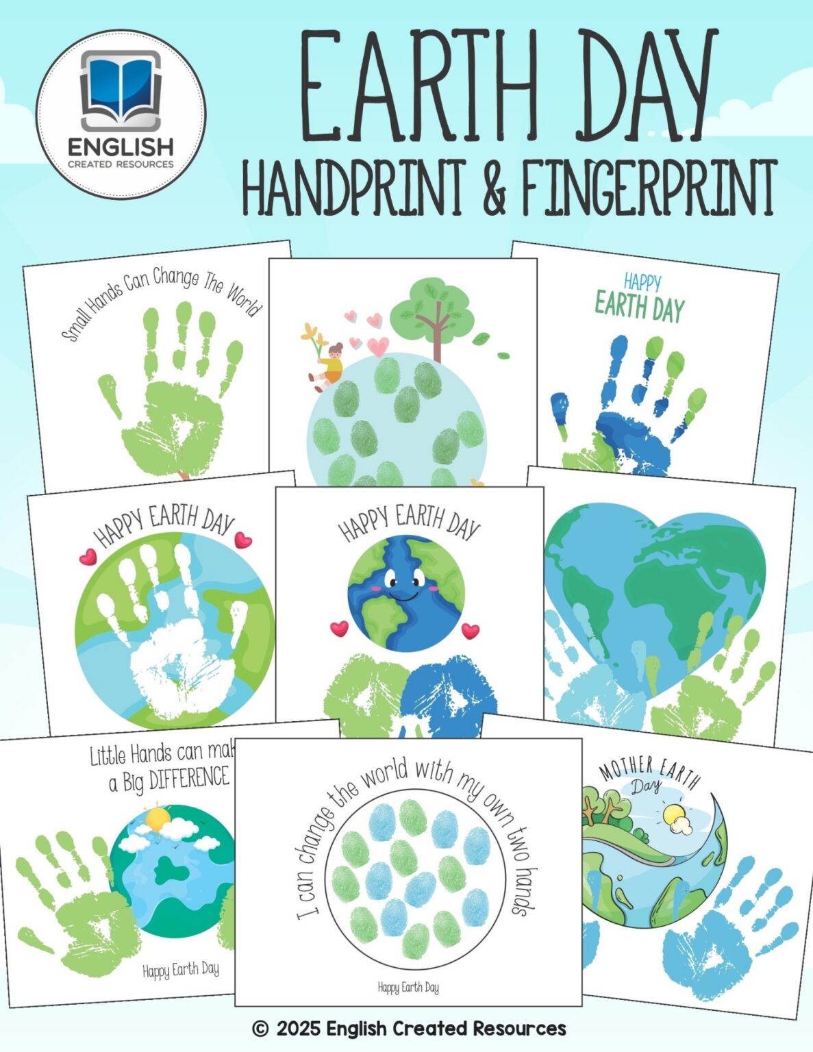 Earth Day Handprint & Fingerprint – English Created Resources