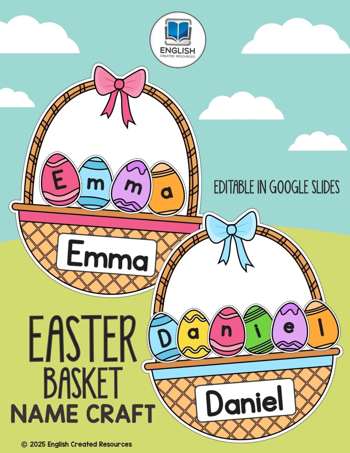 Easter Basket Name Craft – English Created Resources