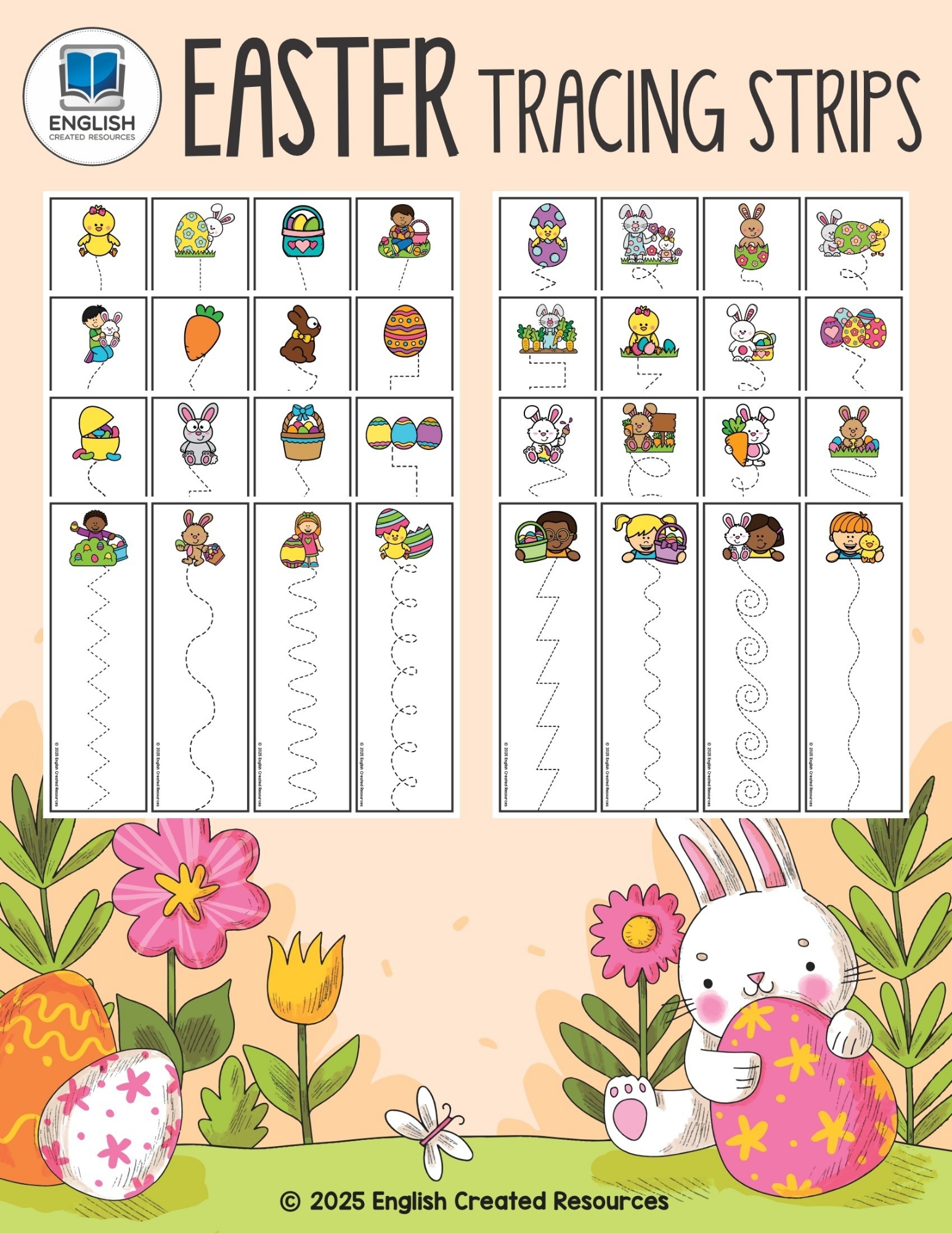 Easter Tracing Strips – English Created Resources