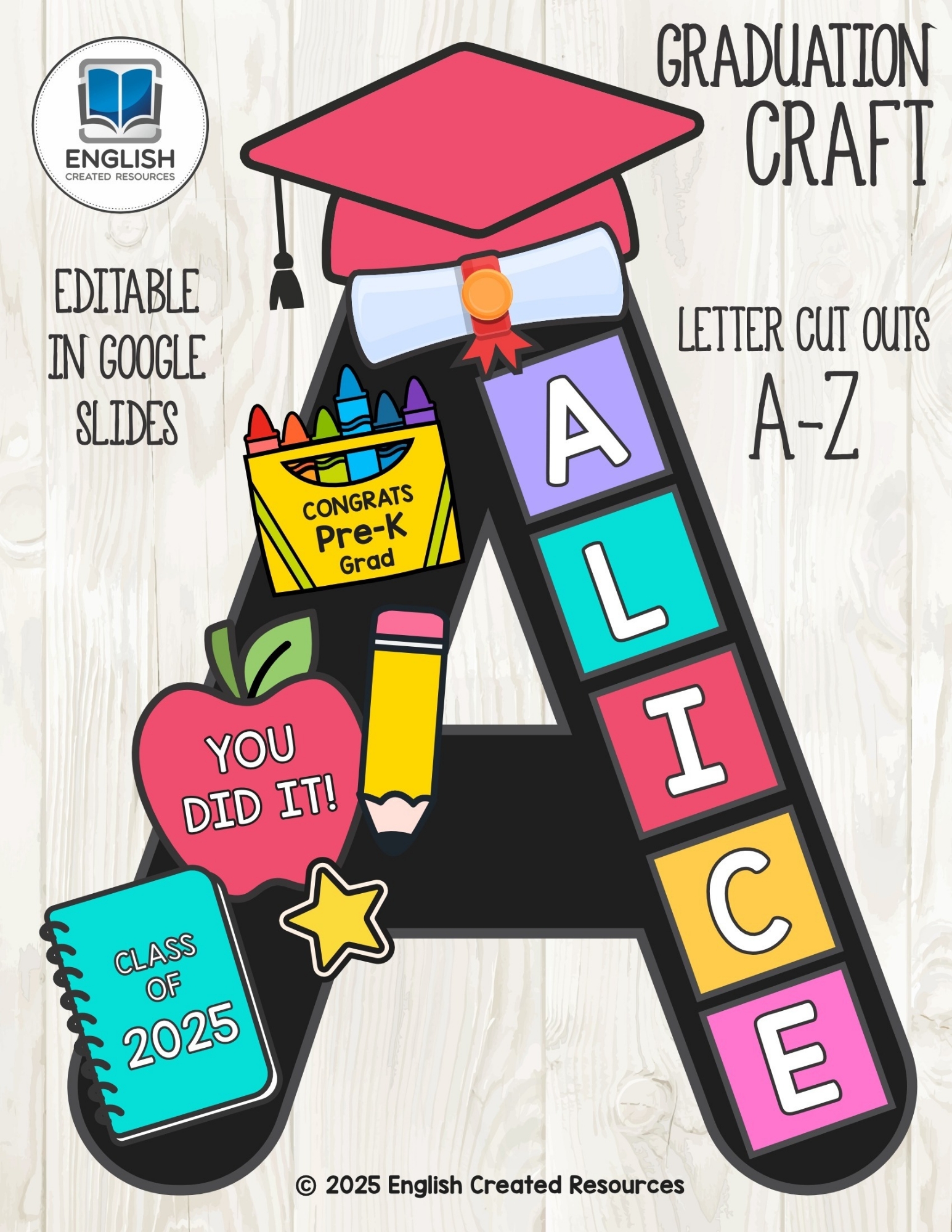 Graduation Craft – English Created Resources