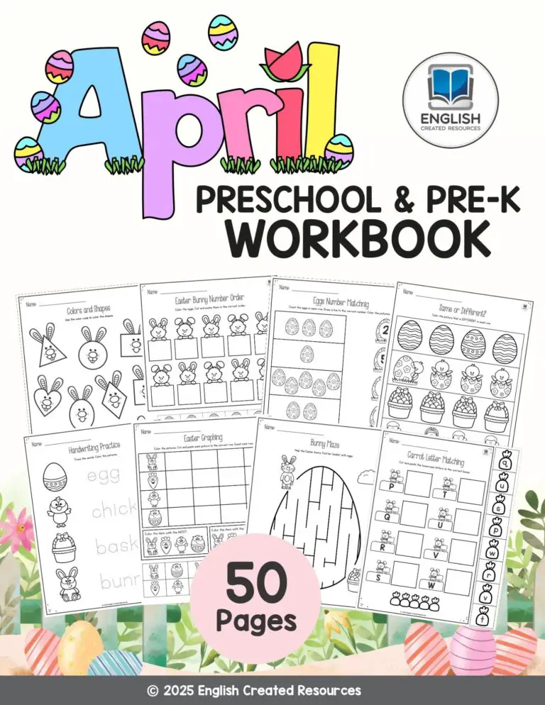 My April Workbook – English Created Resources