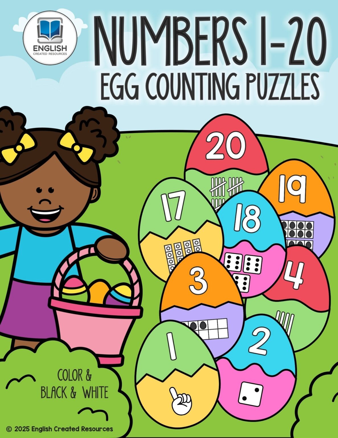 Numbers 1-20 Easter Egg Counting Puzzles – English Created Resources