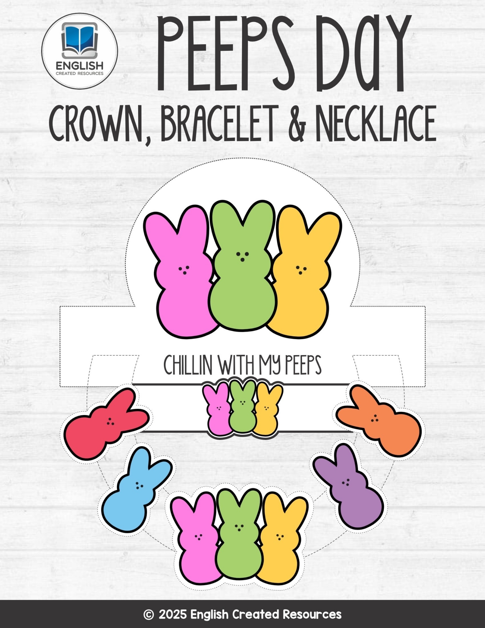 Peeps Day Crown Bracelet & Necklace – English Created Resources