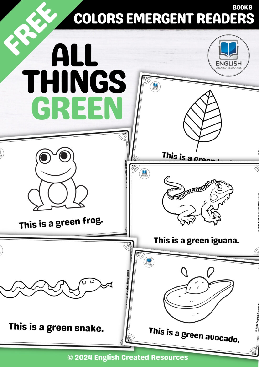 Green Color Emergent Reader – English Created Resources
