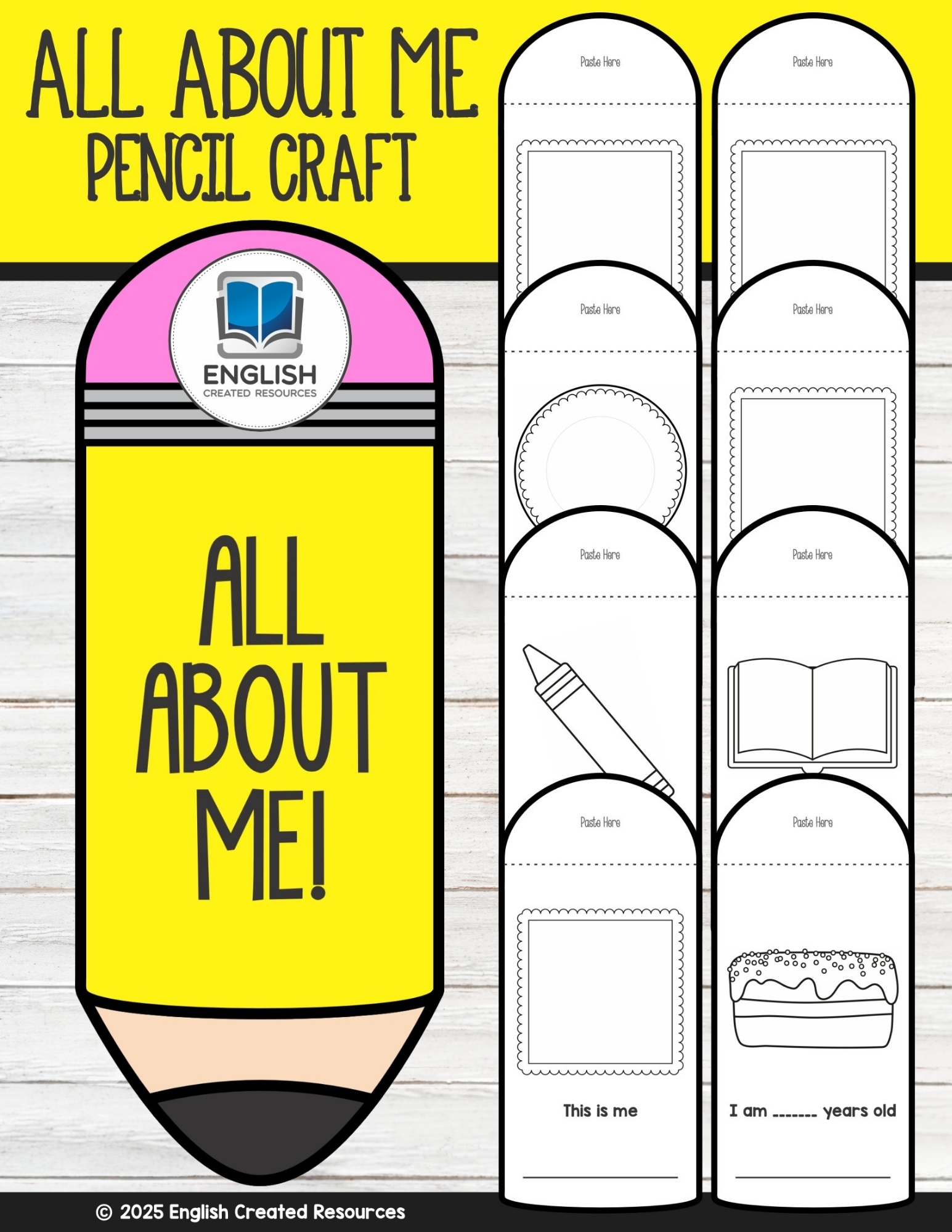 All About Me Pencil Craft – English Created Resources