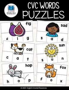 CVC Words Puzzles – English Created Resources