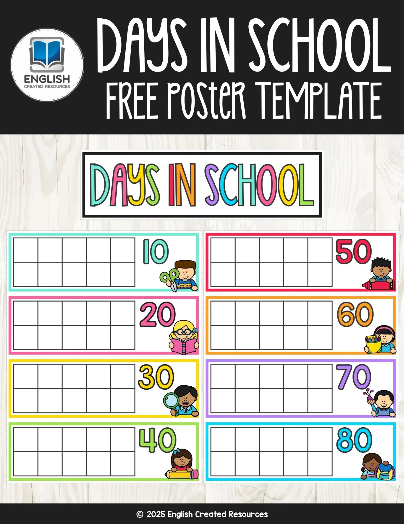 Days in School Posters – English Created Resources