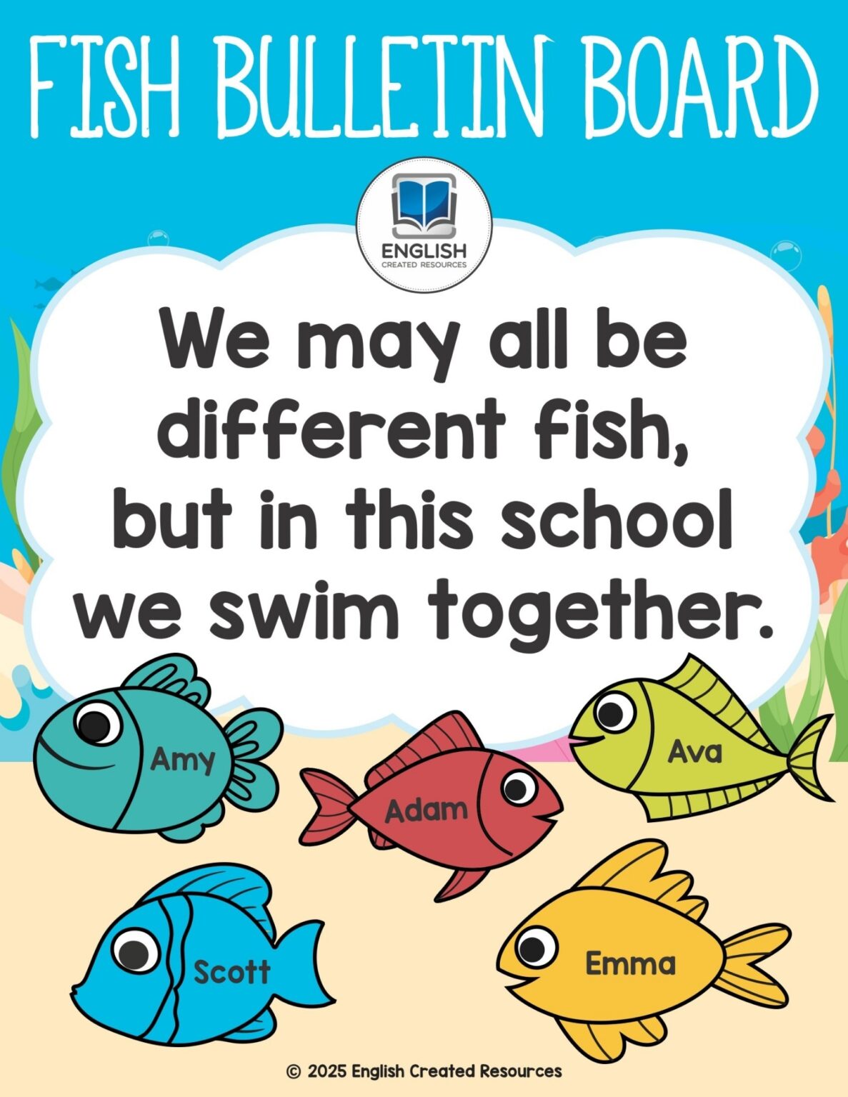 Fish Bulletin Board – English Created Resources
