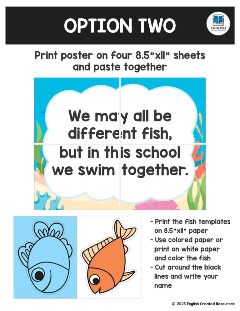 Fish Bulletin Board – English Created Resources