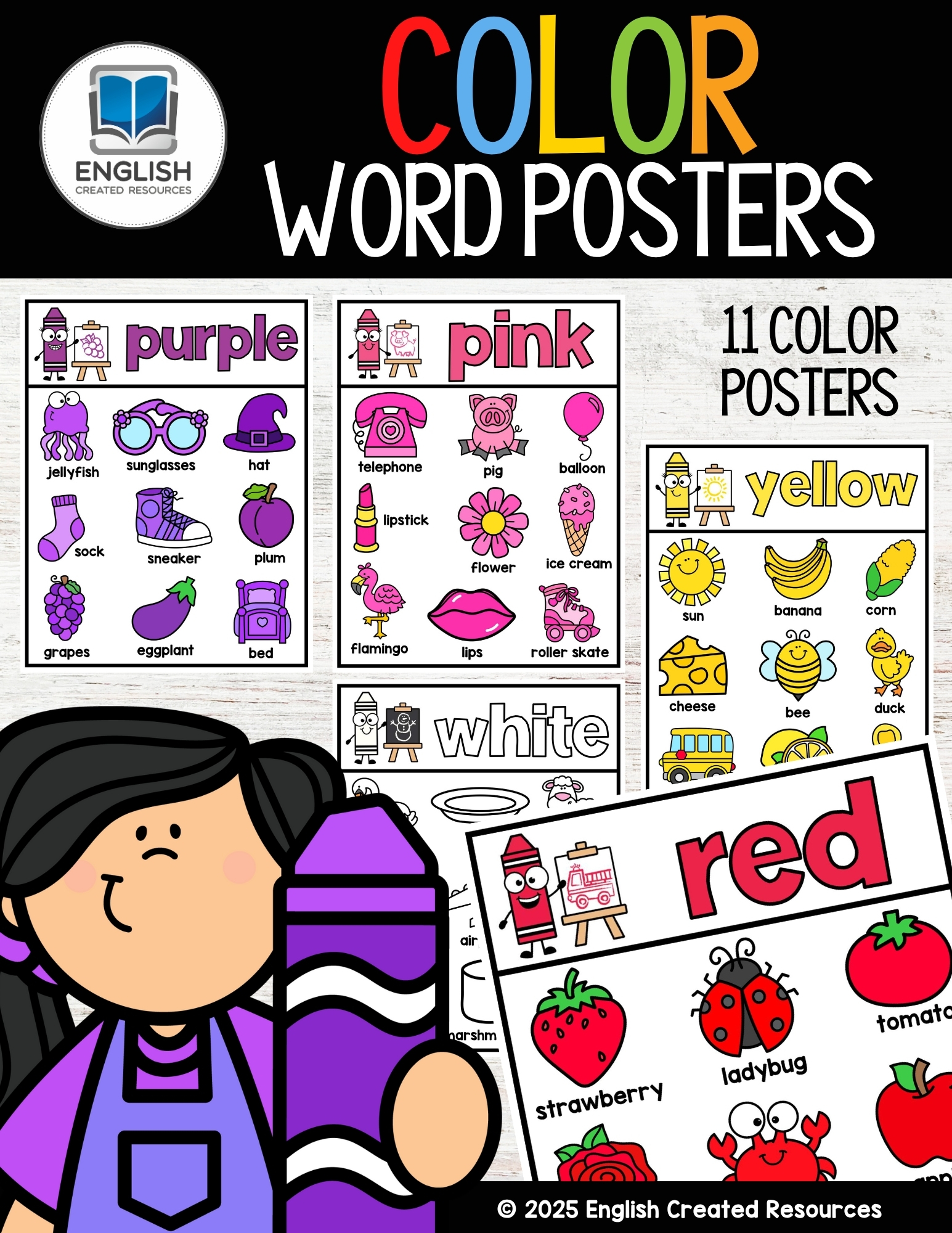 Color Word Posters – English Created Resources