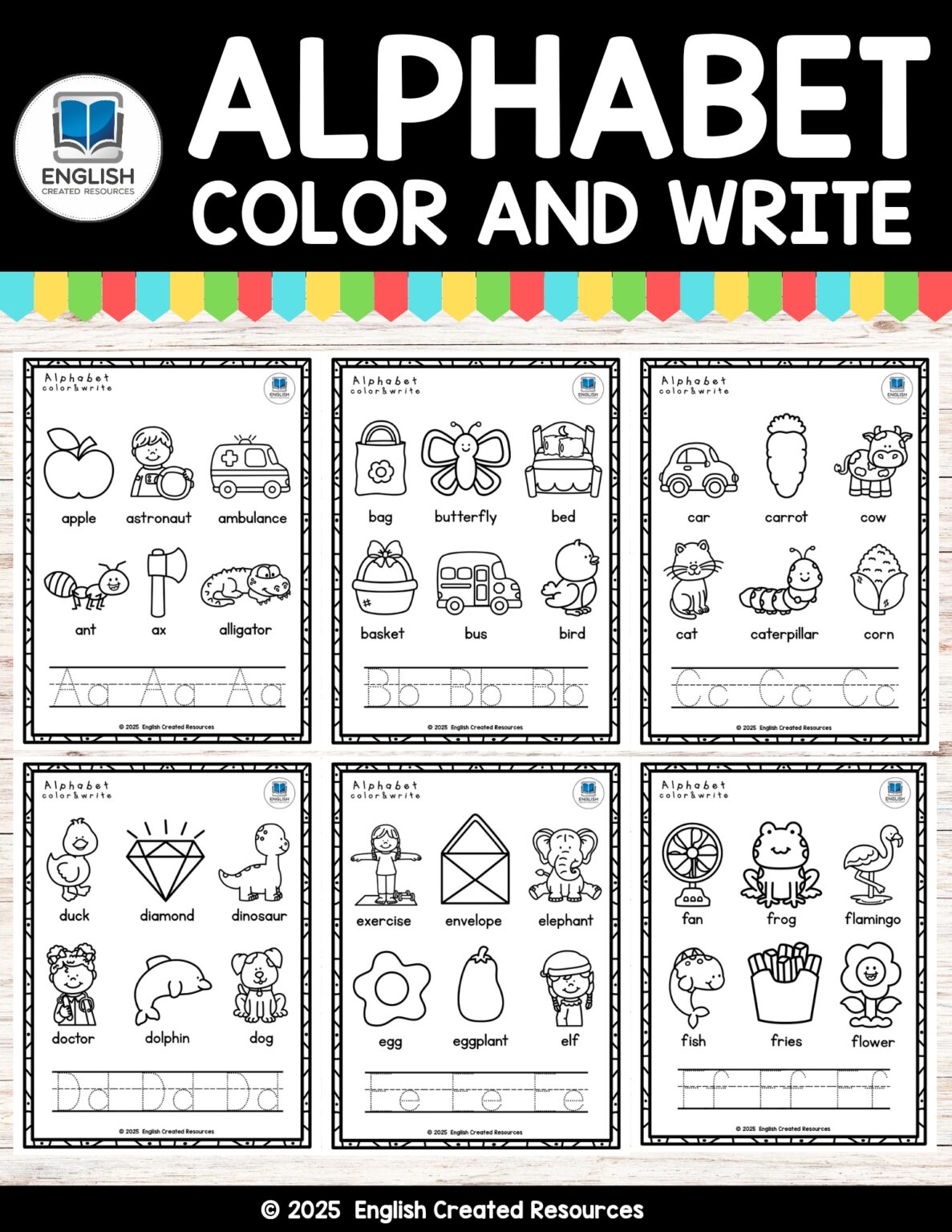 Alphabet Color And Write – English Created Resources