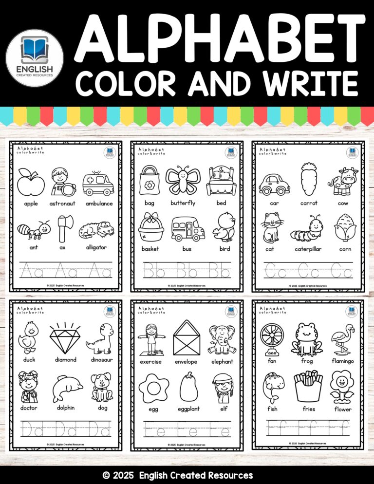 Alphabet Color And Write – English Created Resources