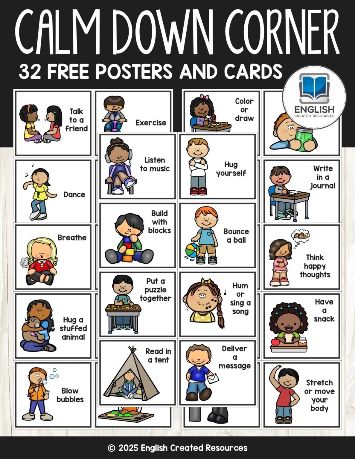 Calm Down Corner – English Created Resources