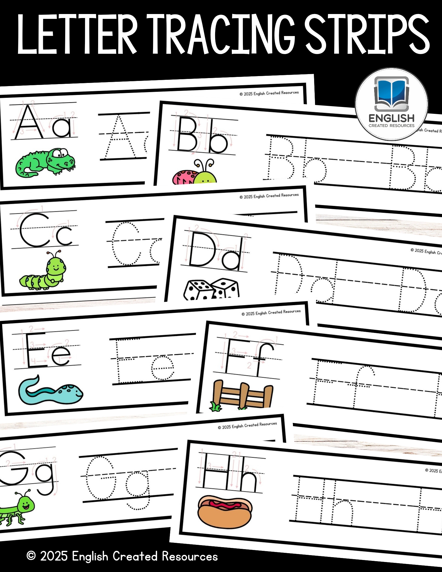 Letter Tracing Strips – English Created Resources