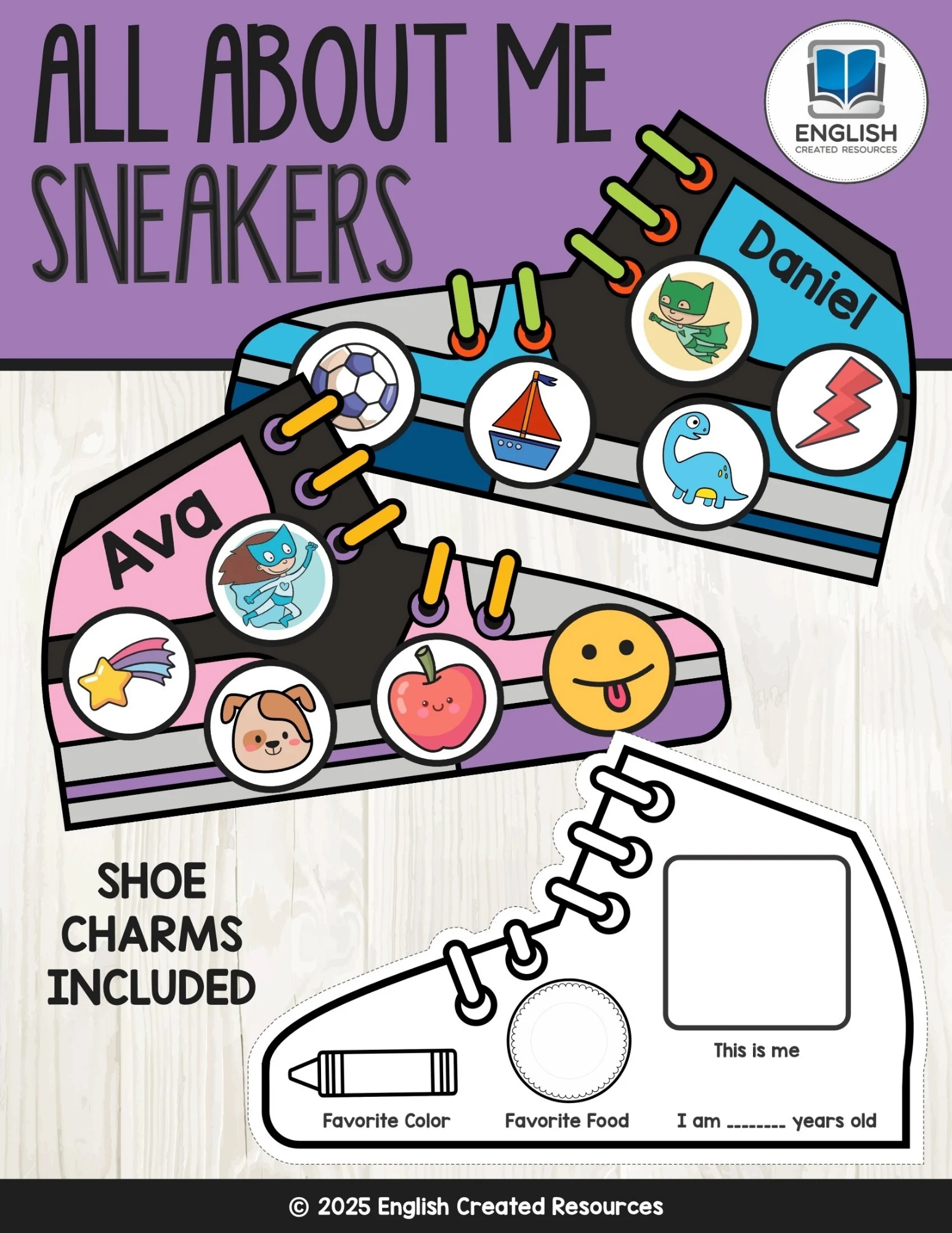 All About Me Sneakers – English Created Resources