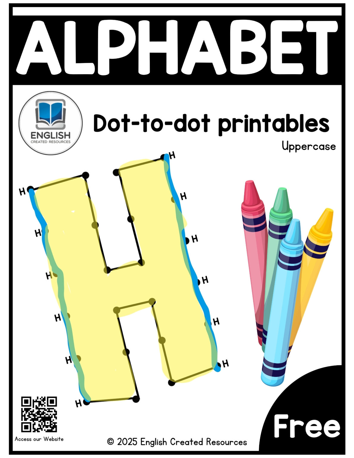 Alphabet Dot-to-Dot Uppercase – English Created Resources