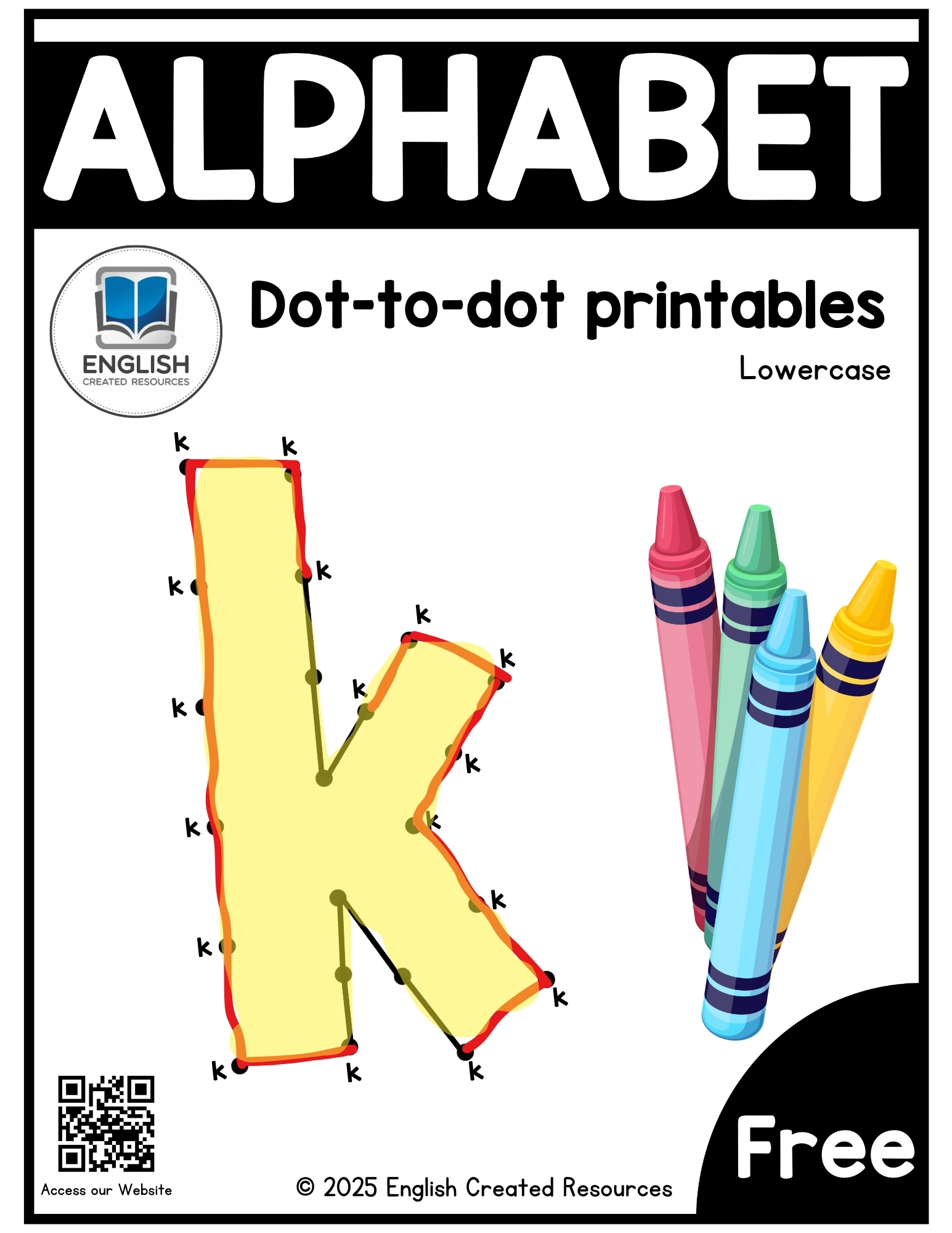 Alphabet Dot-to-Dot Lowercase – English Created Resources