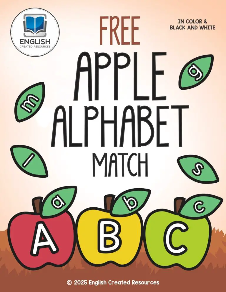 Apple Alphabet Match – English Created Resources