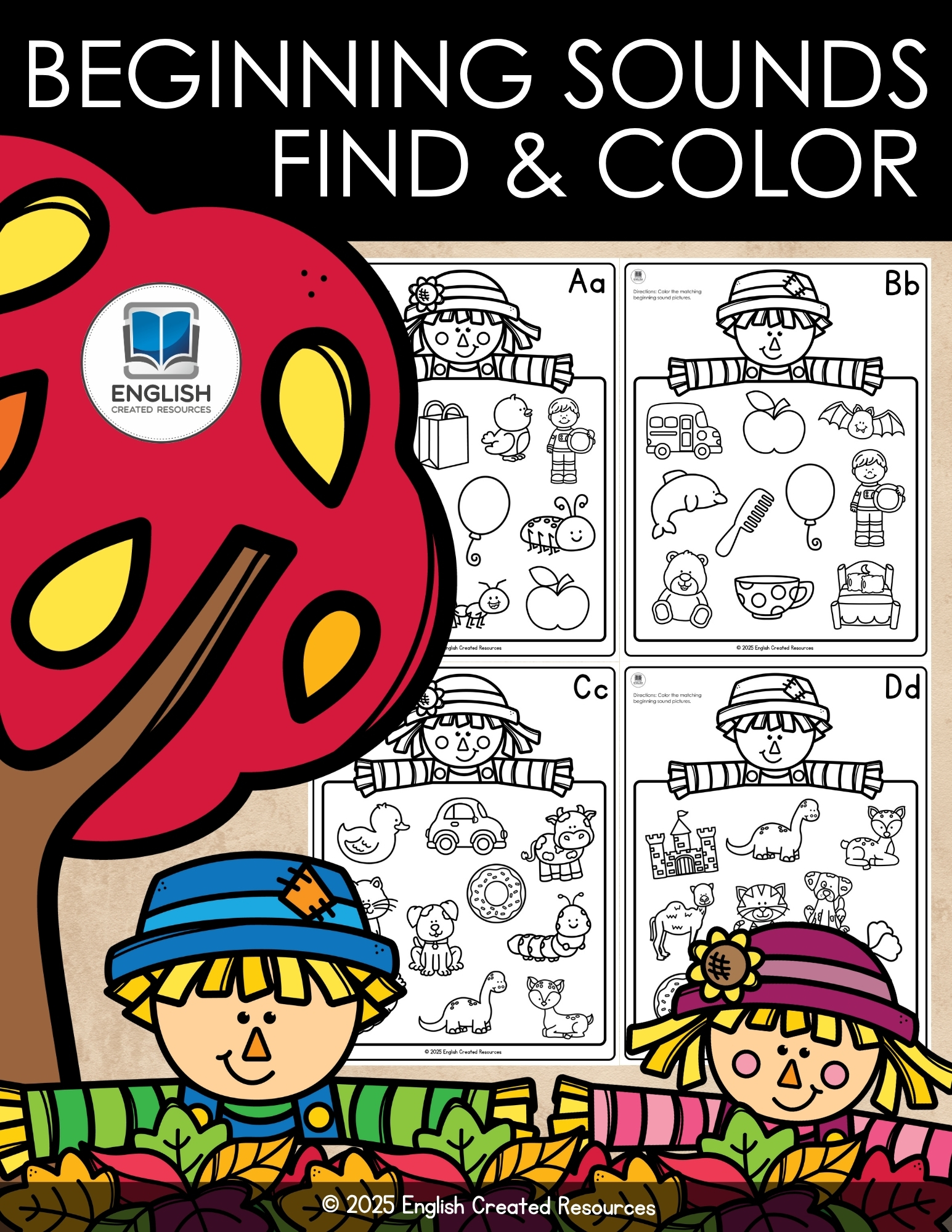 Beginning Sounds Find And Color – English Created Resources