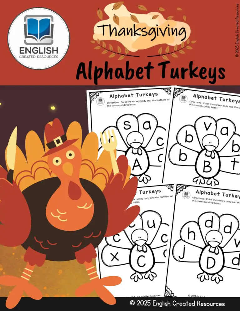 Thanksgiving Alphabet Turkeys – English Created Resources