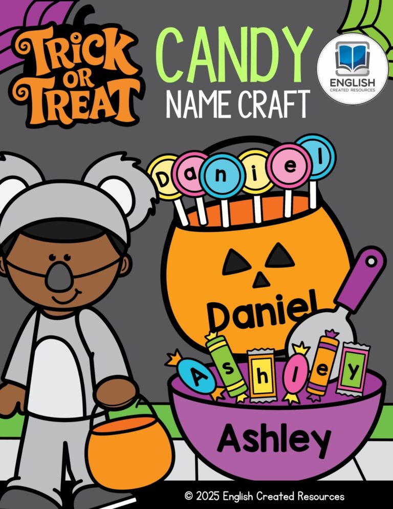 Trick Or Treat Candy Name Craft – English Created Resources