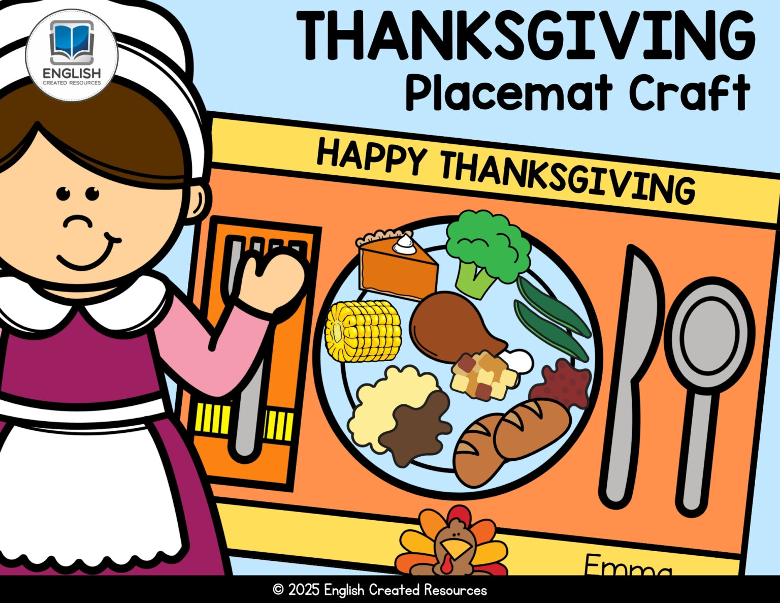Thanksgiving Placemat Craft – English Created Resources