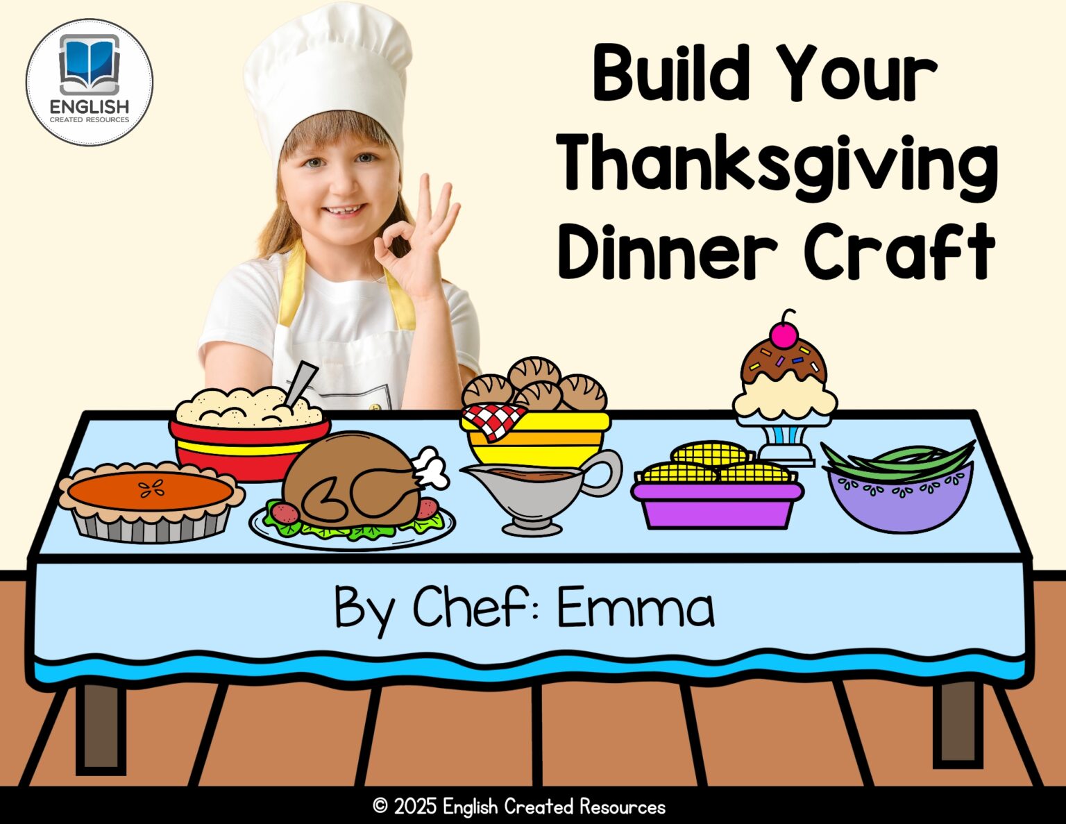 Build Your Thanksgiving Dinner Craft – English Created Resources