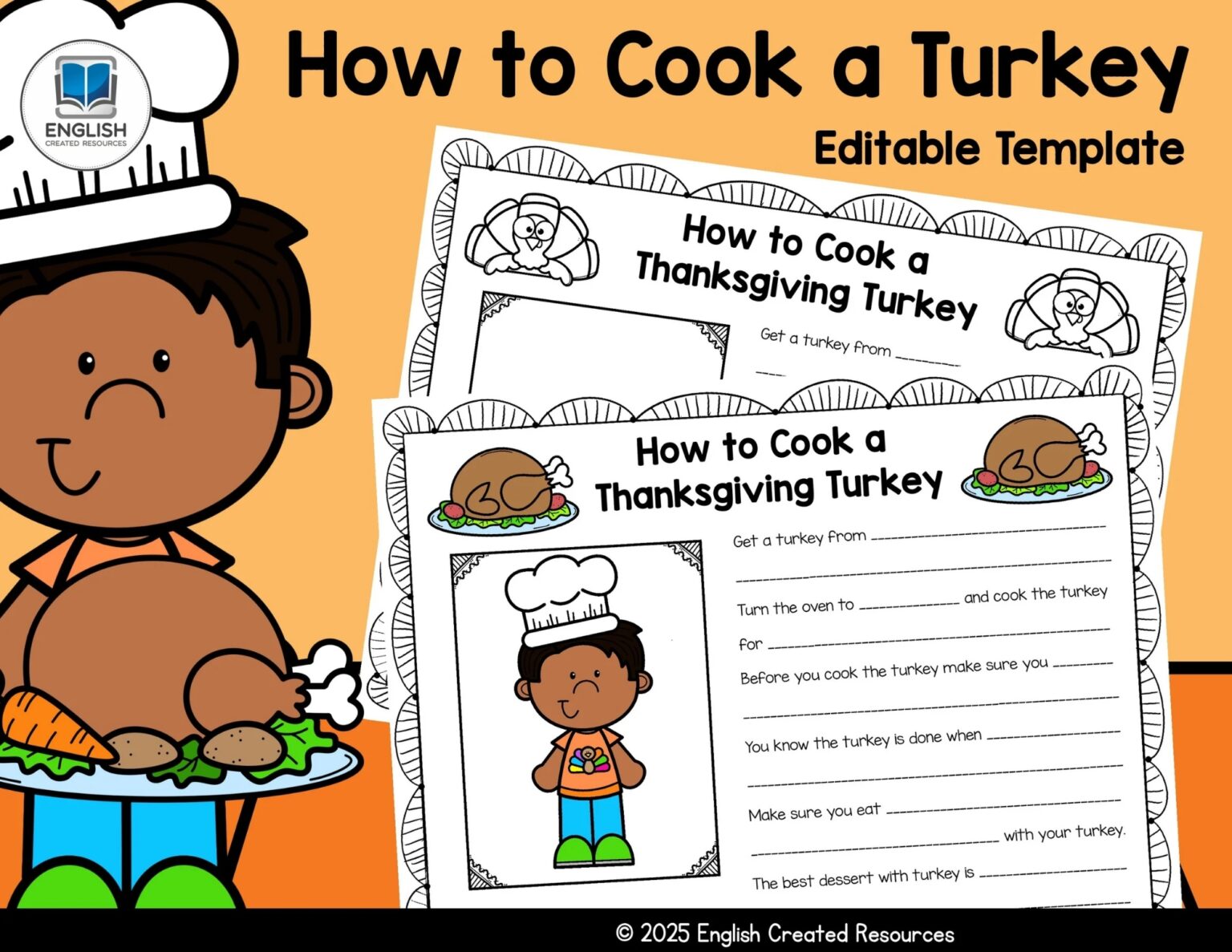 How to cook a Thanksgiving Turkey – English Created Resources