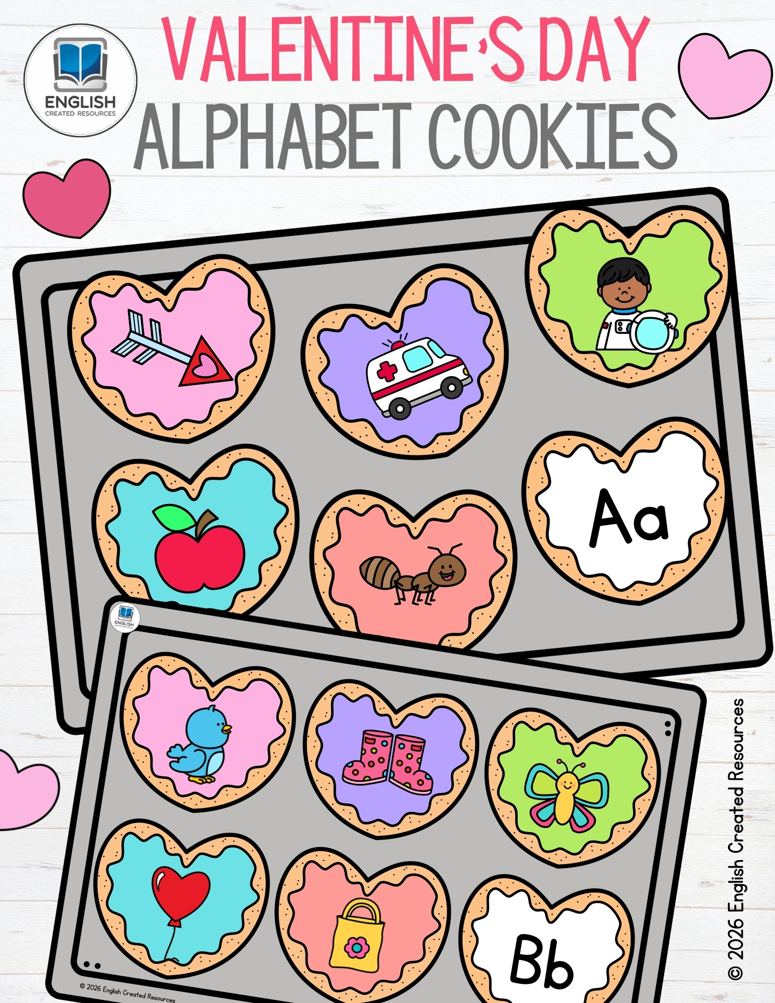 Valentine’s Day Alphabet Cookies – English Created Resources