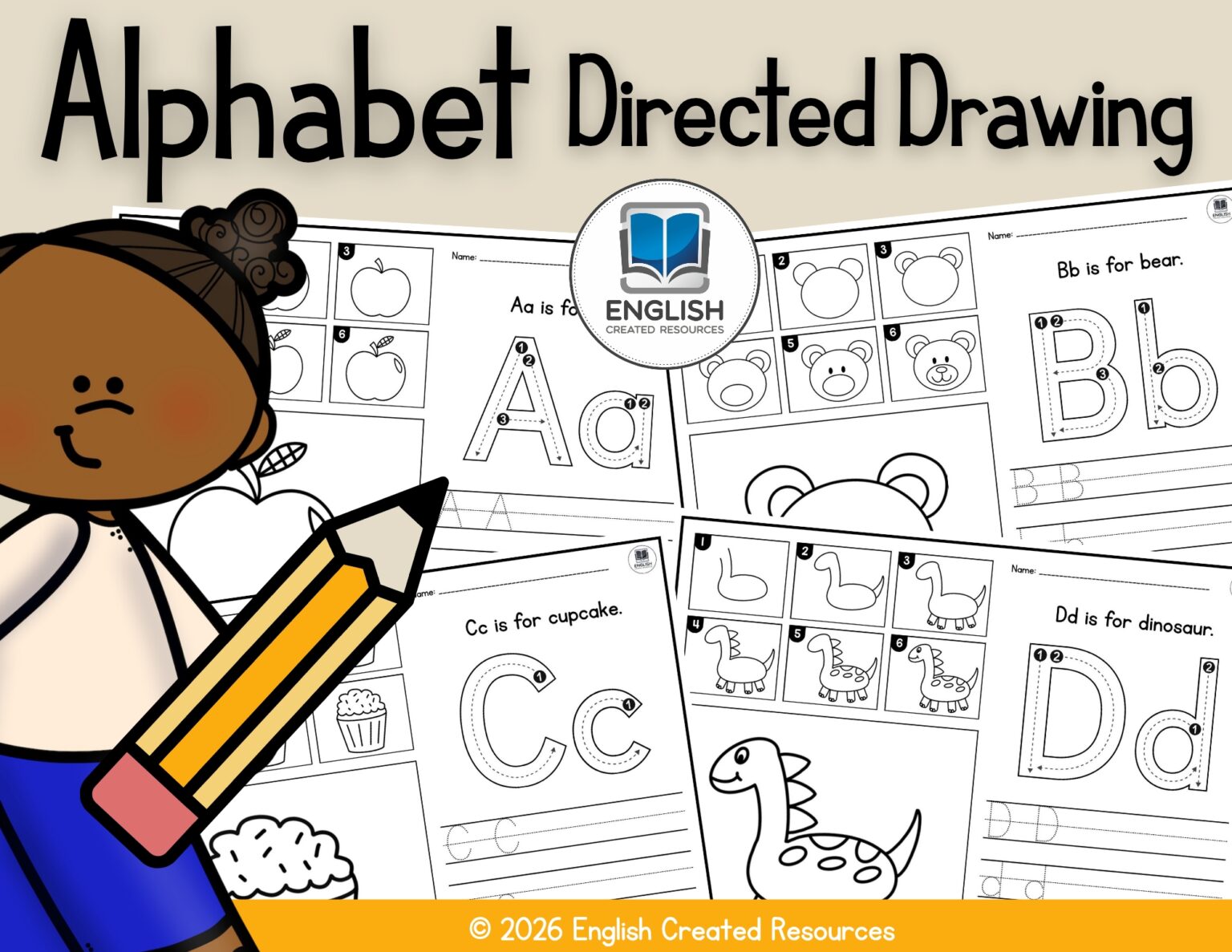Alphabet Directed Drawing – English Created Resources