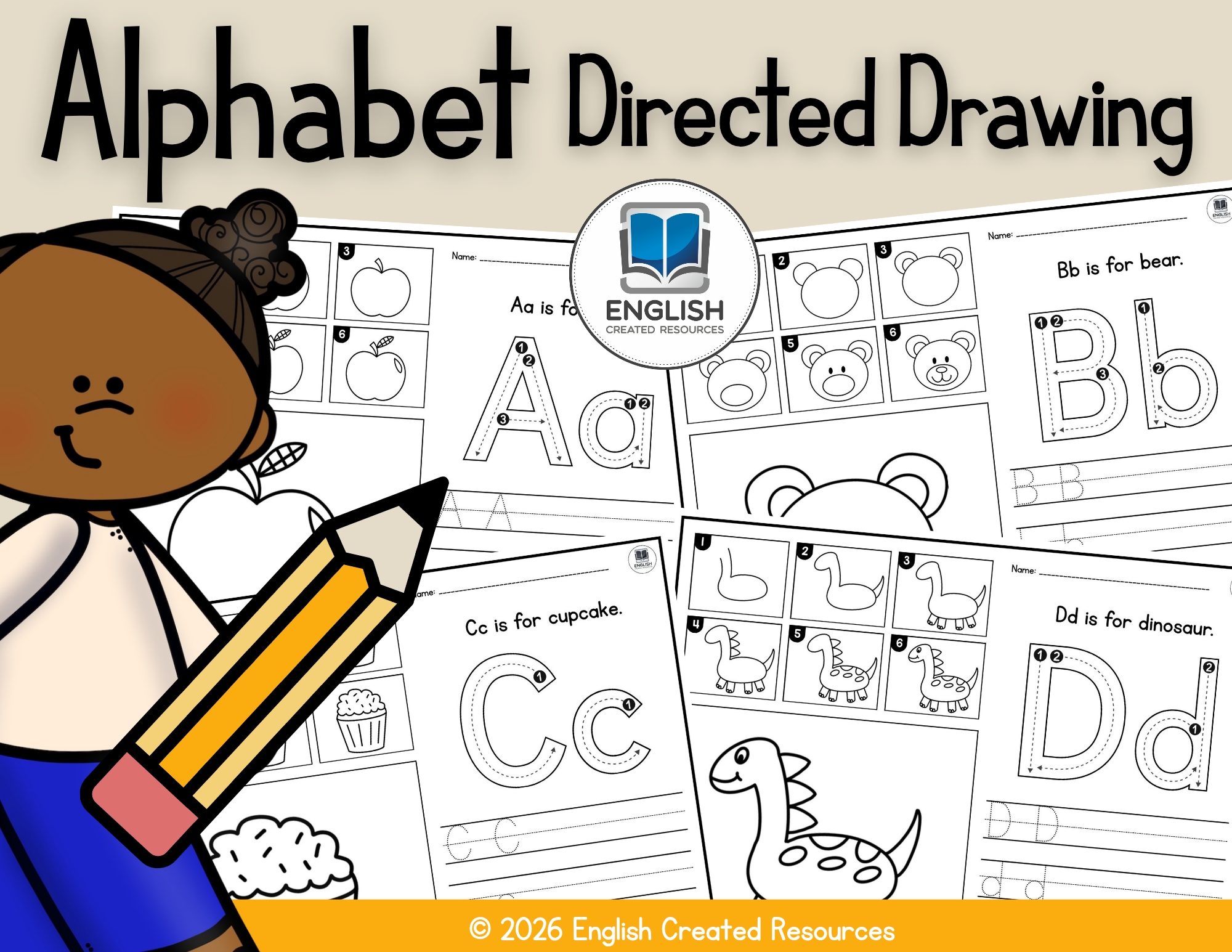 Alphabet Directed Drawing – English Created Resources