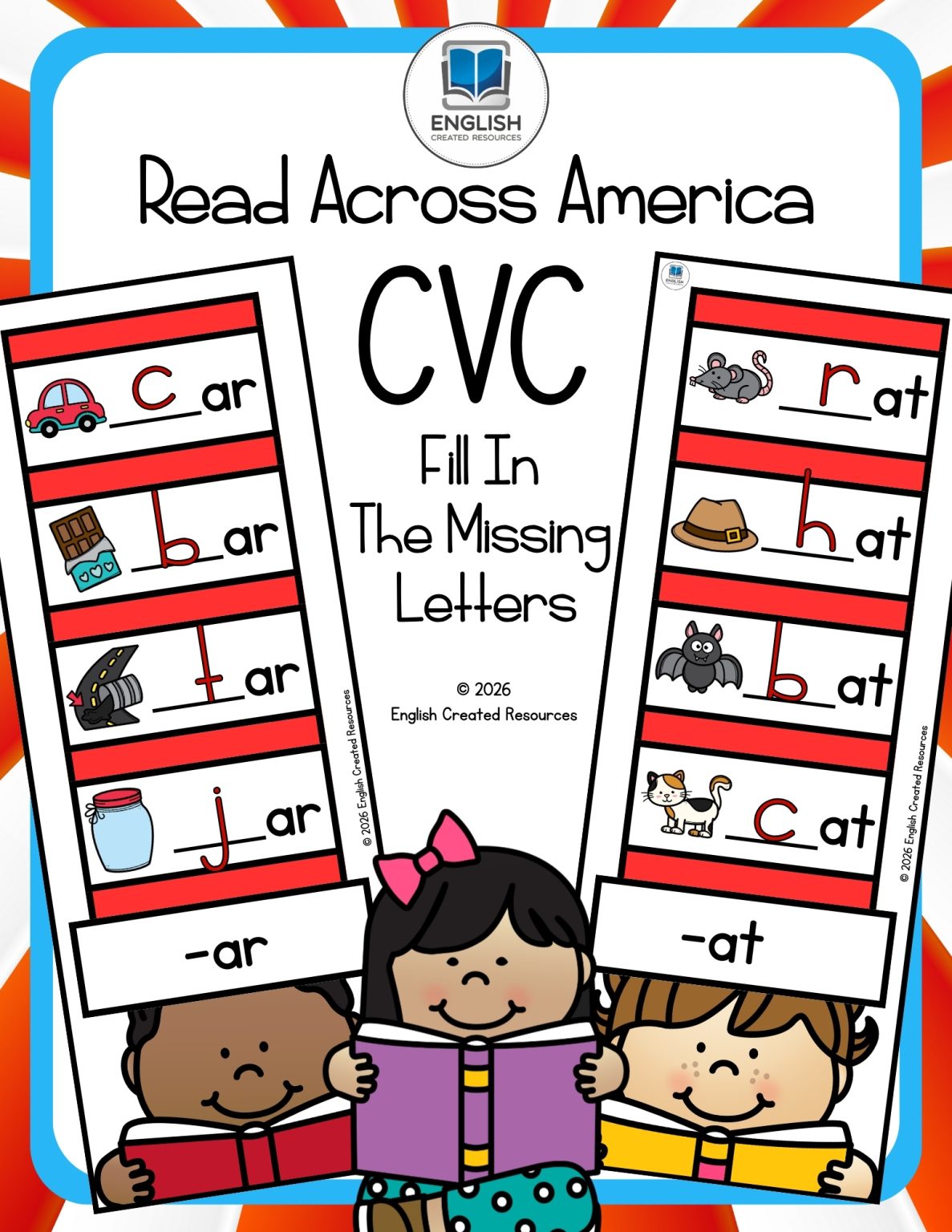 Read Across America CVC Missing Letters – English Created Resources