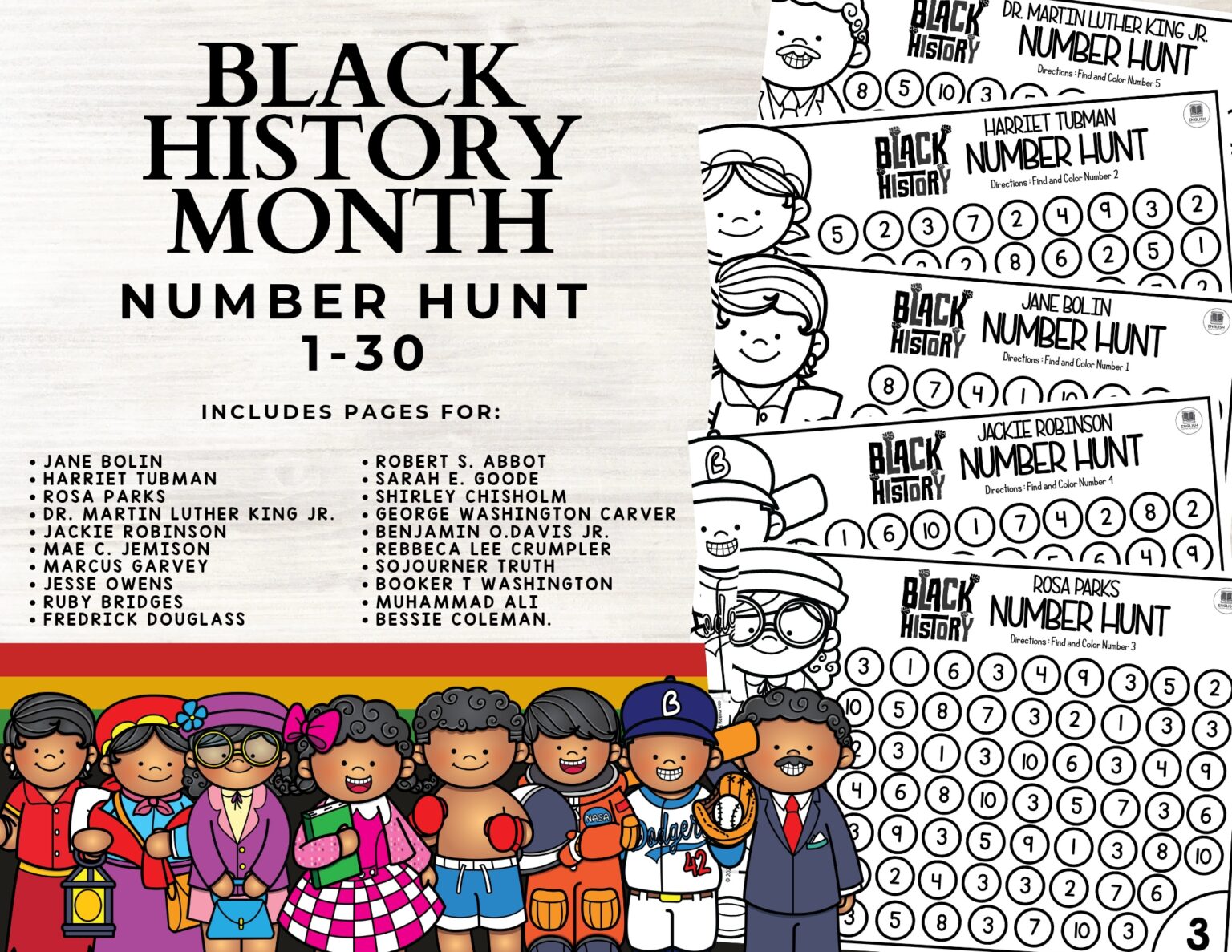 Black History Month Number Hunt – English Created Resources