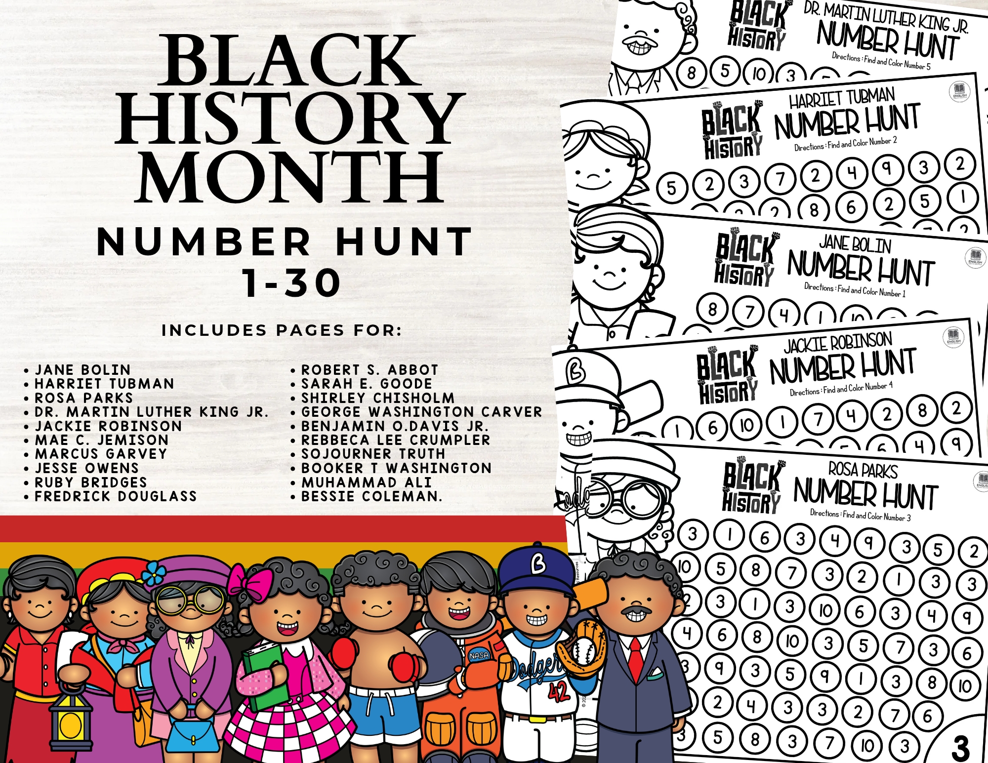 Black History Month Number Hunt – English Created Resources