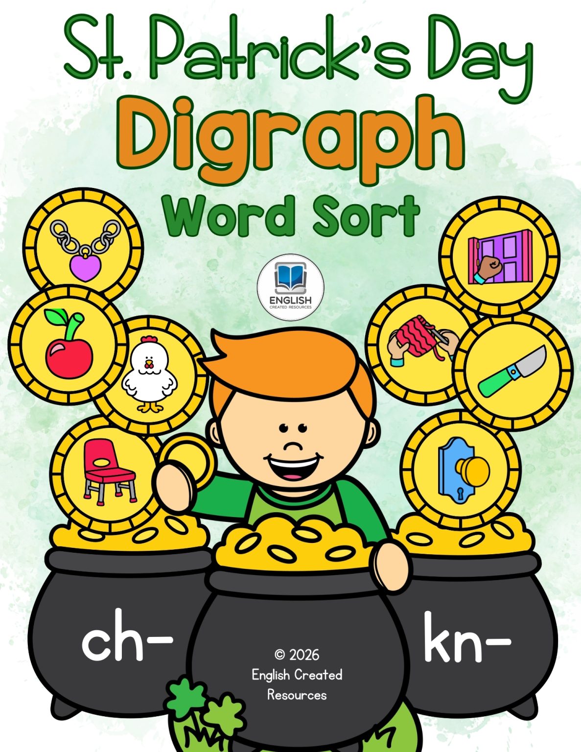 St. Patrick’s Day Digraph Word Sort – English Created Resources