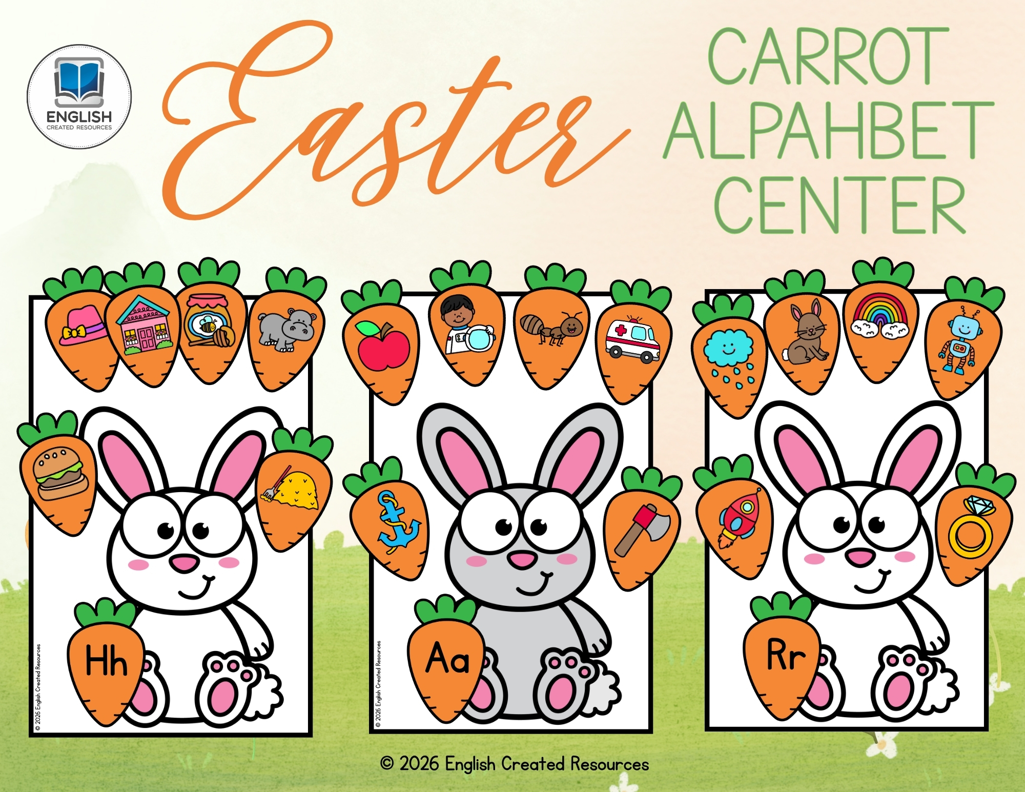 Easter Carrot Alphabet Center – English Created Resources