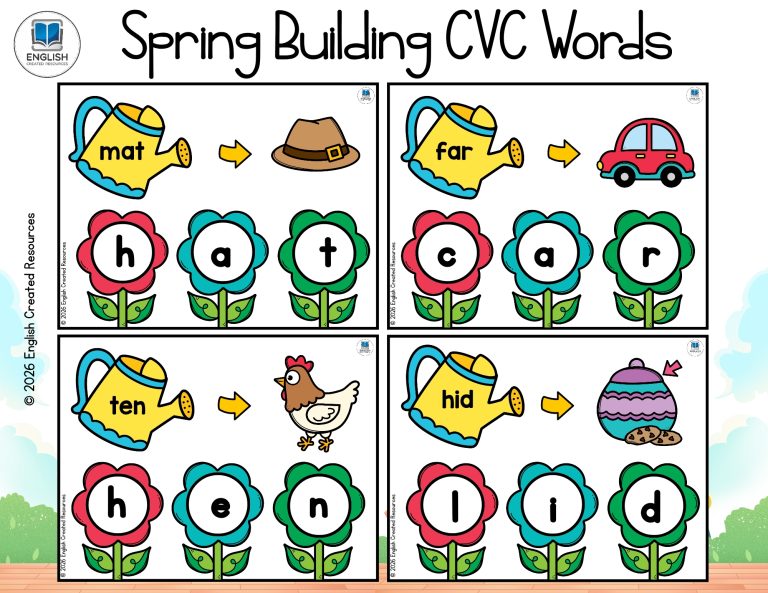 Spring Building CVC Words – English Created Resources