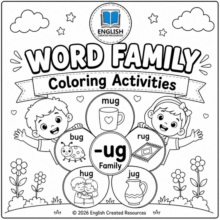 Word Family Coloring Activities – English Created Resources