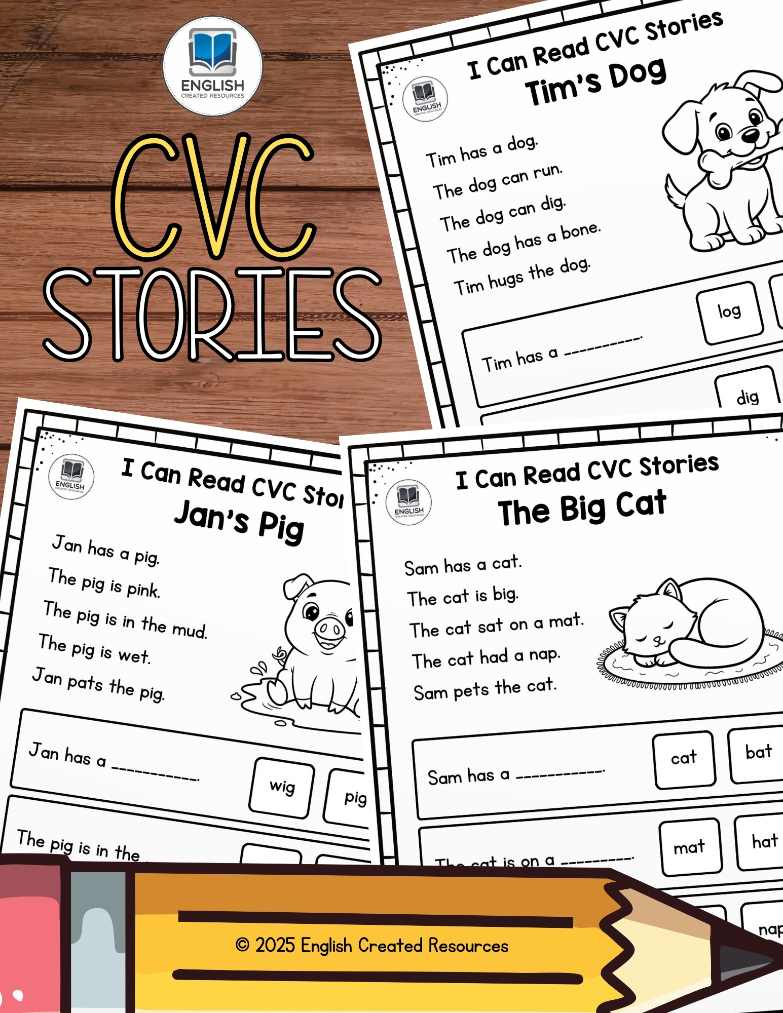 CVC Stories – English Created Resources